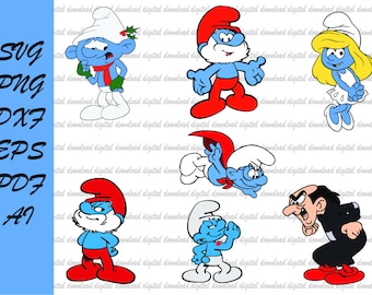 Smurf Svg - Etsy UK