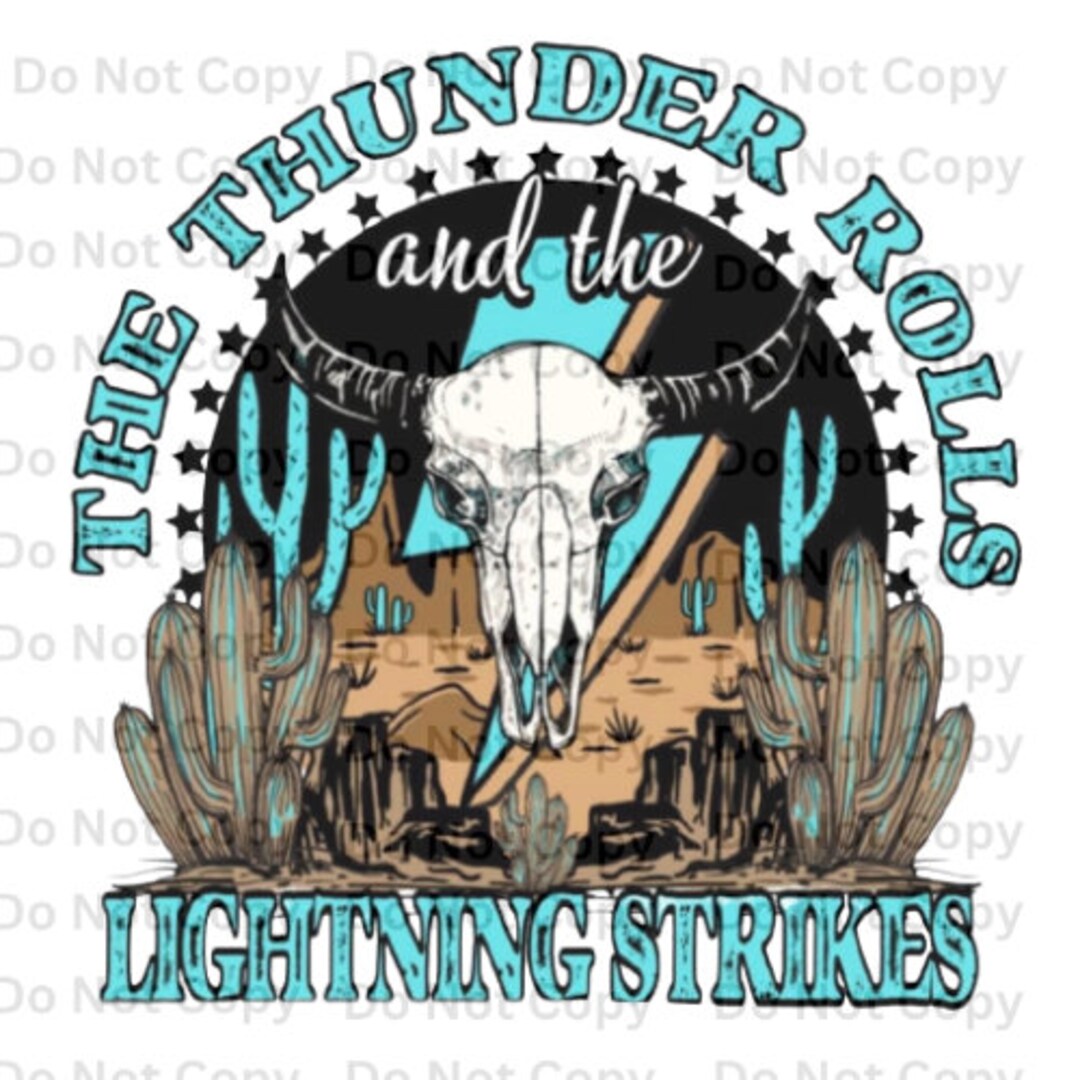 The Thunder Rolls DTF Full Color Print - Etsy