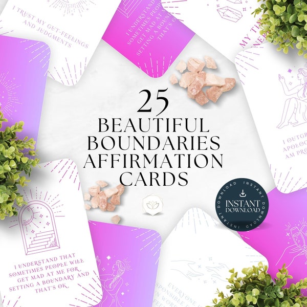 Beautiful Boundaries Affirmation Cards - Etsy