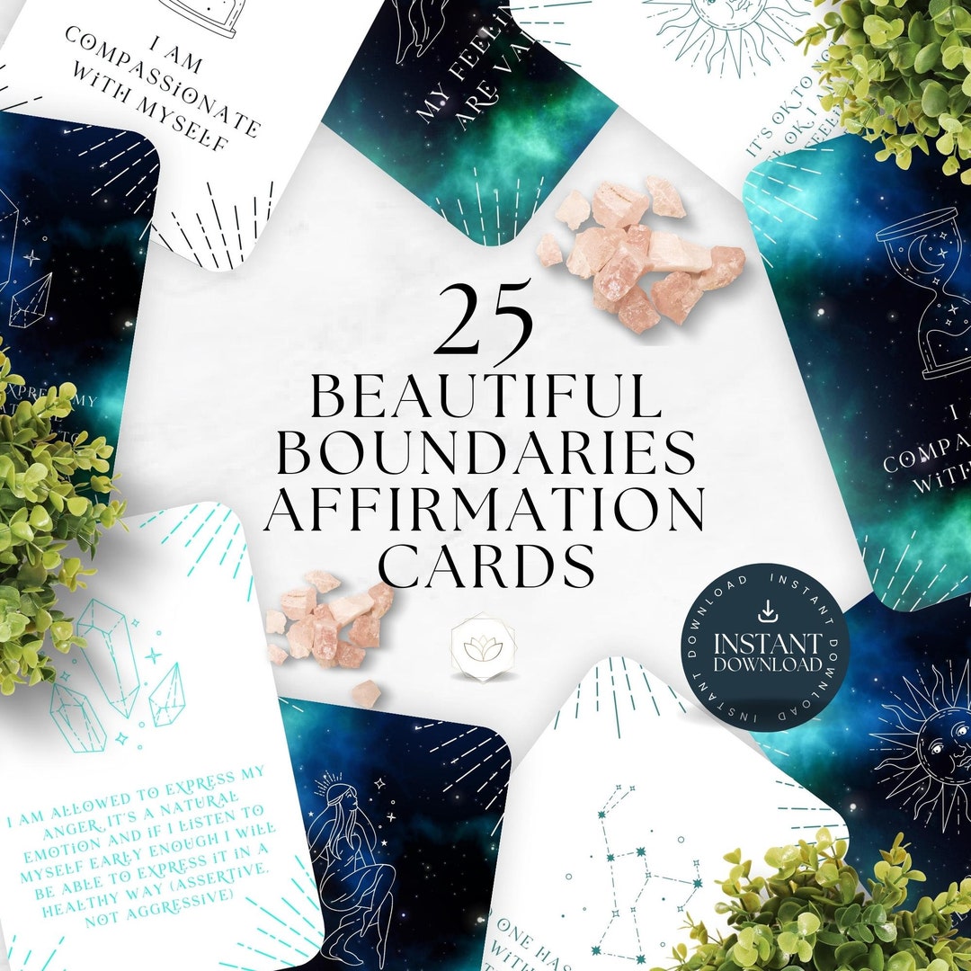 Beautiful Boundaries Affirmation Cards,instant Download,printable ...