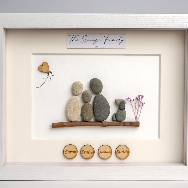 Family Pebble Art - Etsy