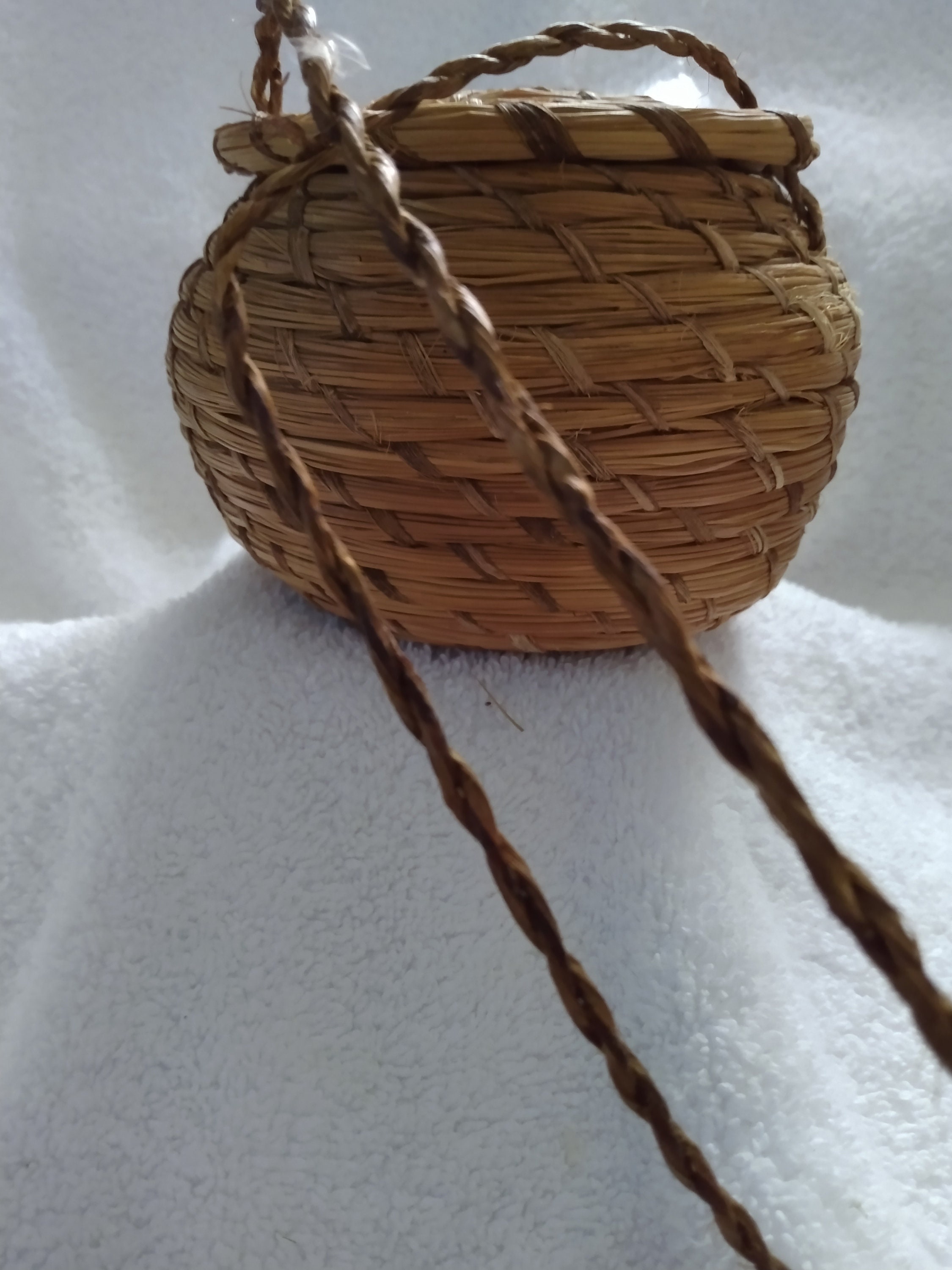 Vintage Papago Bear Grass and Yucca Braided Handle, Lid Slides up and Down. - Etsy