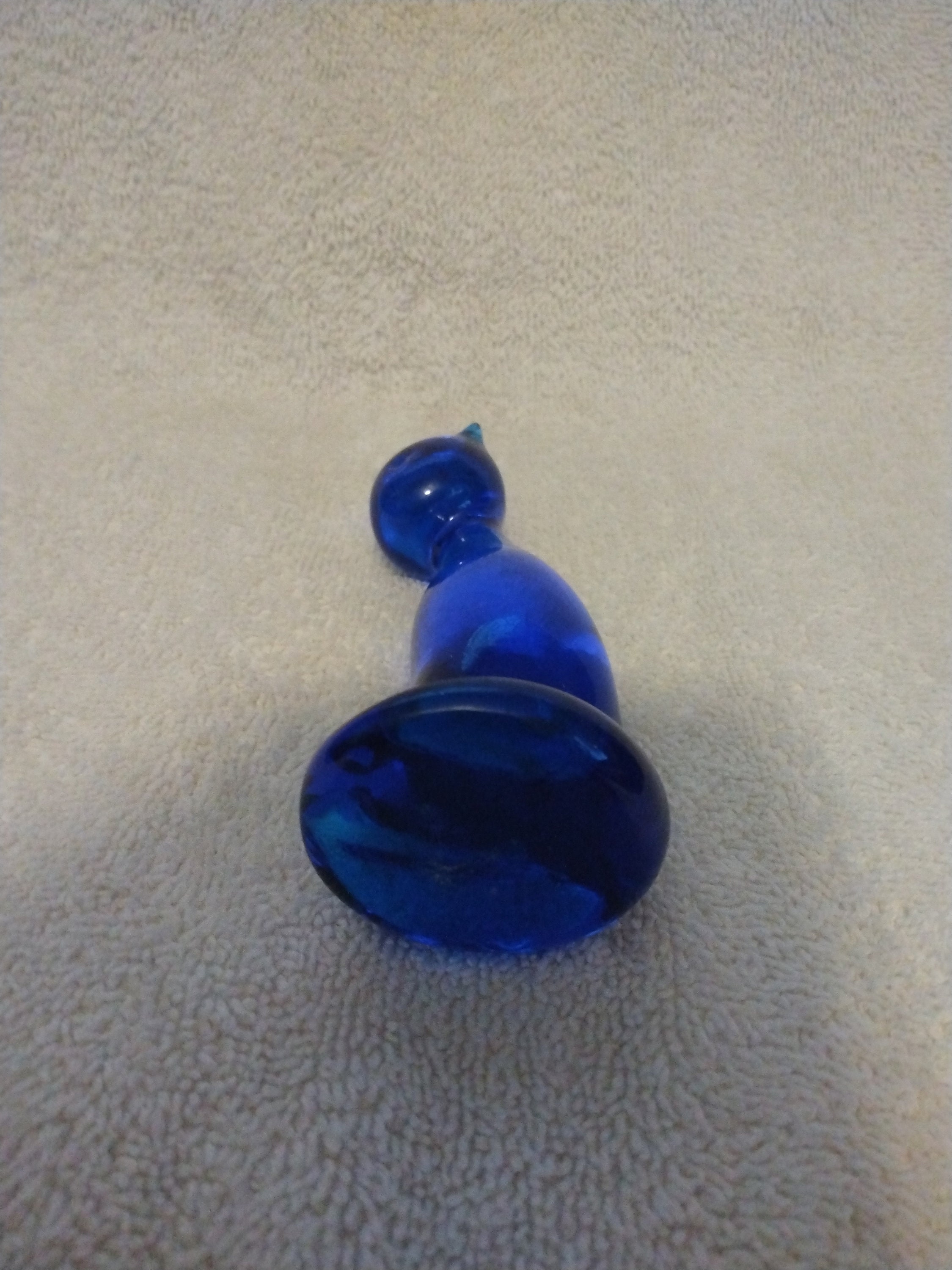 Vintage Pilgrim Glass Cobalt Blue Cat Etsy