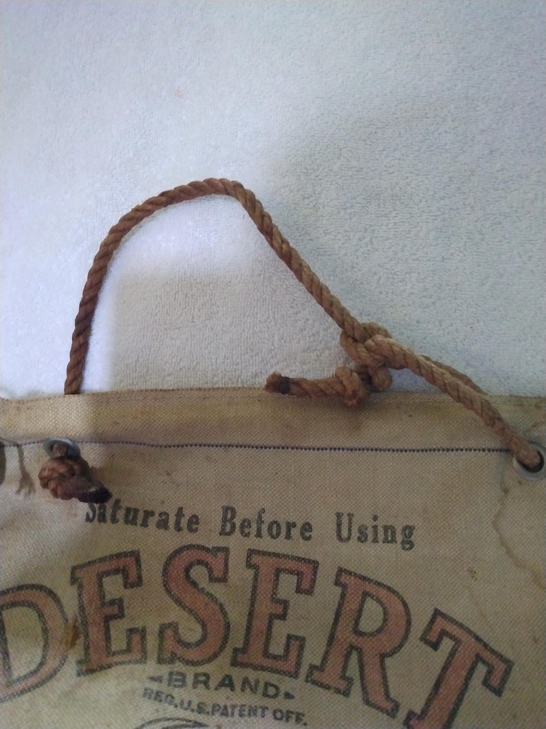 Vintage Desert Brand Canvas Water Bag - Etsy