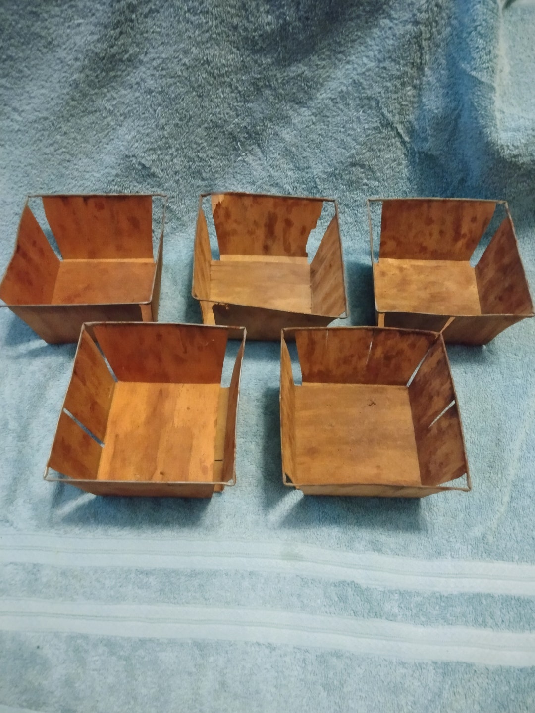 Vintage Berry Crates Set of 5 - Etsy