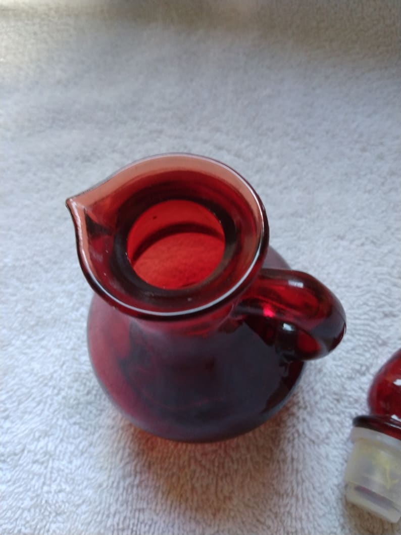 Vintage Avon Ruby Red Cruet Bottle (empty) - Etsy