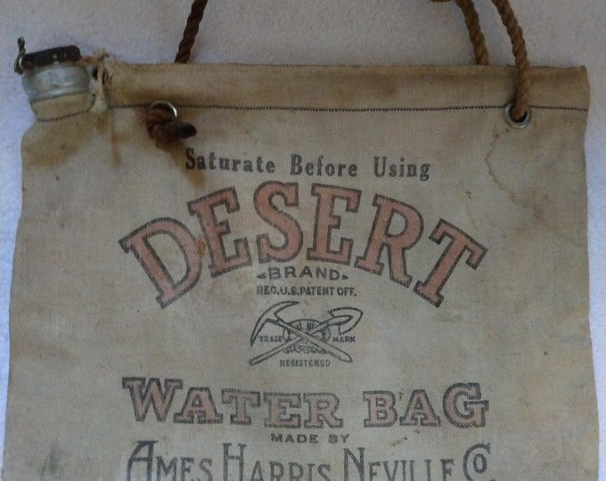 Vintage Desert Brand Canvas Water Bag - Etsy