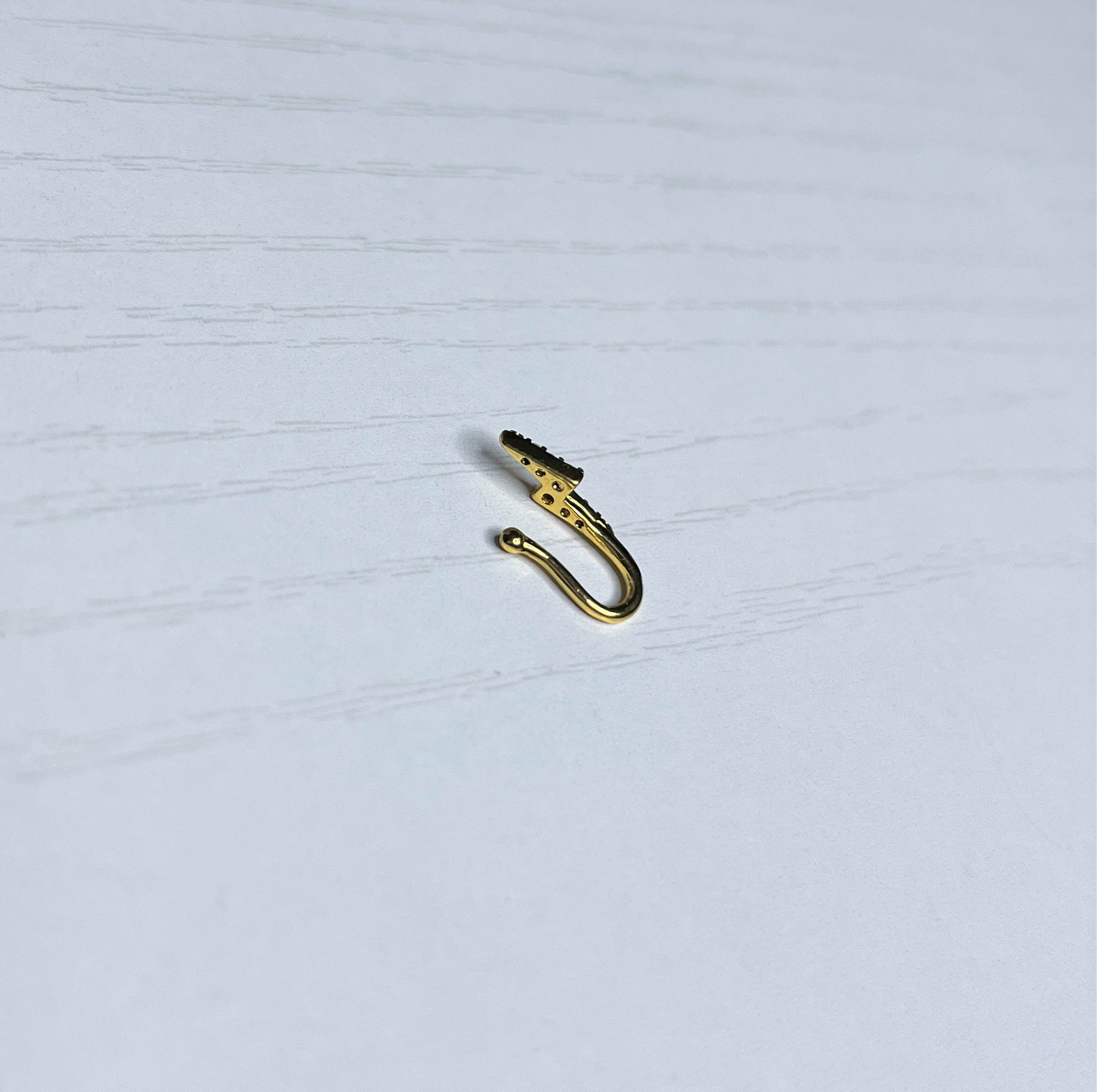 Lightning Bolt Nose Ring - Fake Nose Ring - Fake Nose Piercing - Clip ...