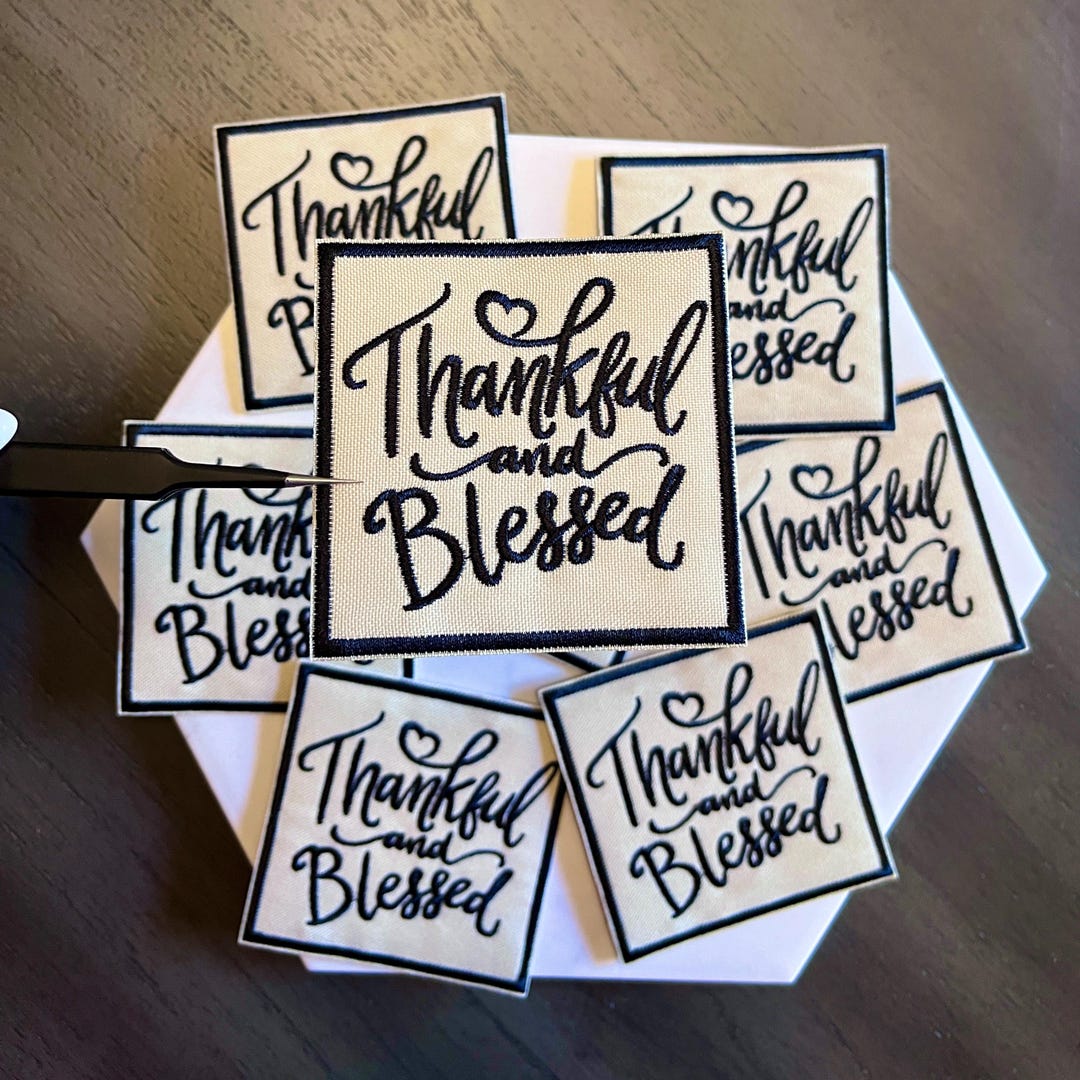 Thankful and Blessed Iron on Patch, Christian Trucker Hat Patch ...