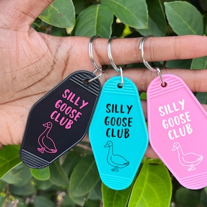 Silly Goose Retro Motel Keychain, Rude Novelty Bff Gift, Silly Goose ...