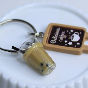 Coffee Keychain With Iced Latte and Coffee Sign, Coffee Lover Gift ...