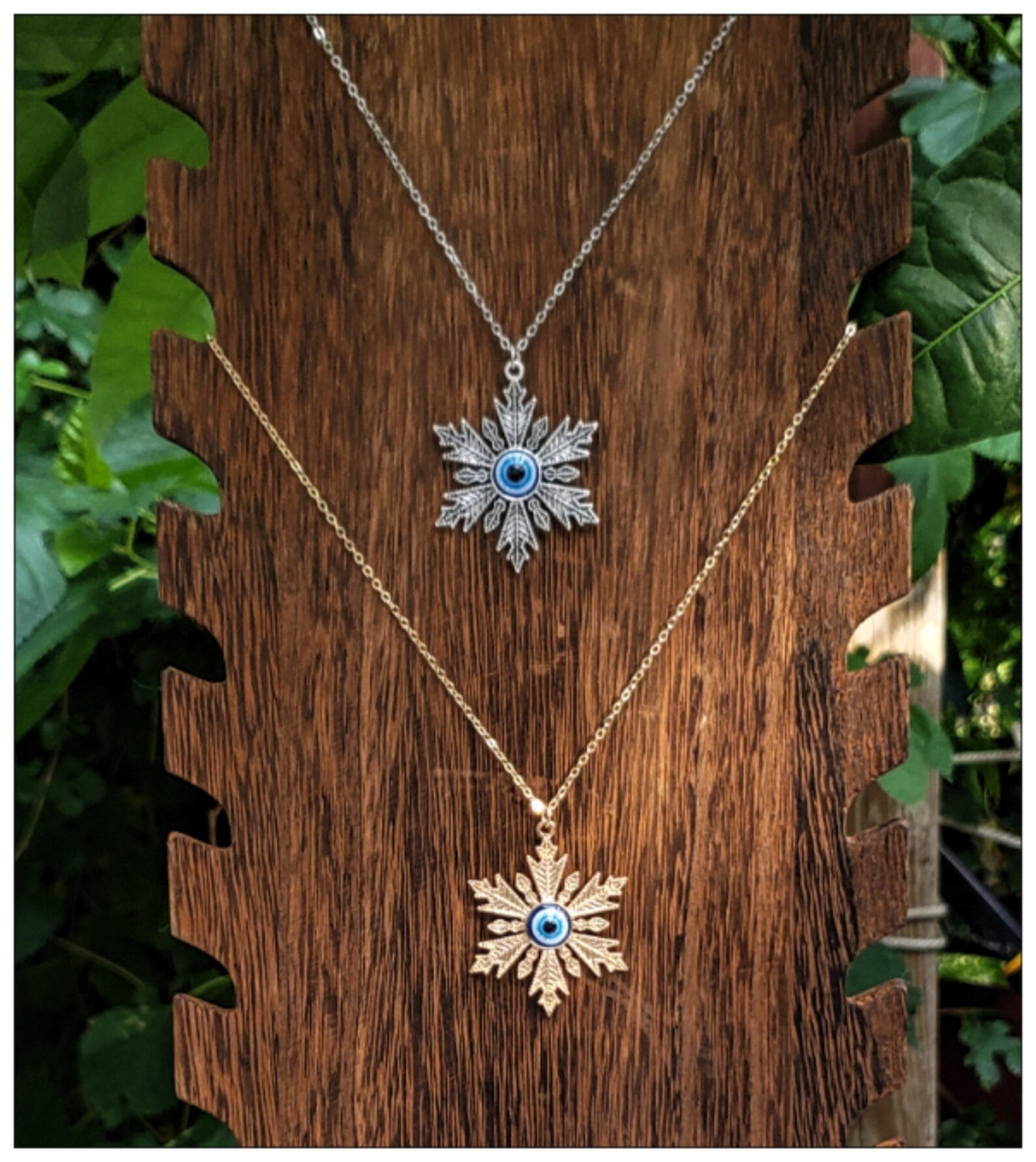 Snowflake Evil Eye Necklace Collar De Mal De Ojo Copo De Nieve - Etsy