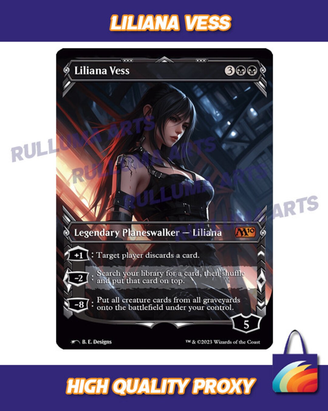 Liliana Vess Custom Art MTG Proxy MTG Proxy Card Magic the Gathering - Etsy