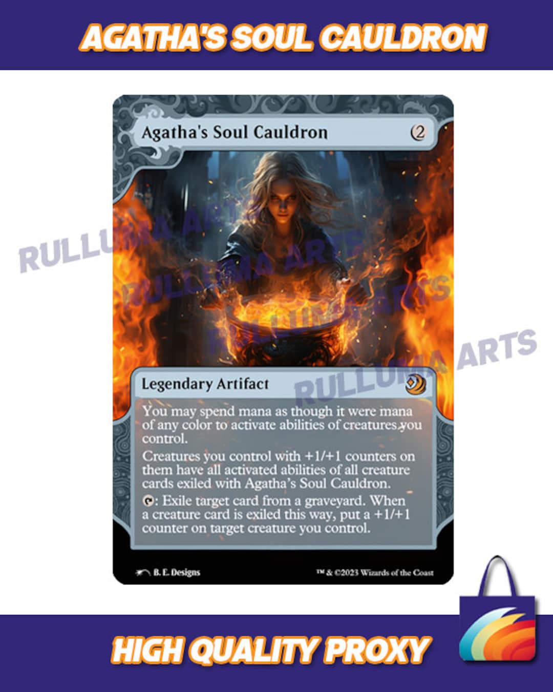 Agatha's Soul Cauldron MTG Proxy Card Wilds of Eldraine Set MTG Proxy ...