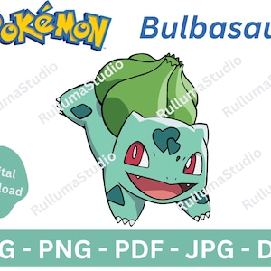 Bulbasaur SVG Digital Download - Etsy