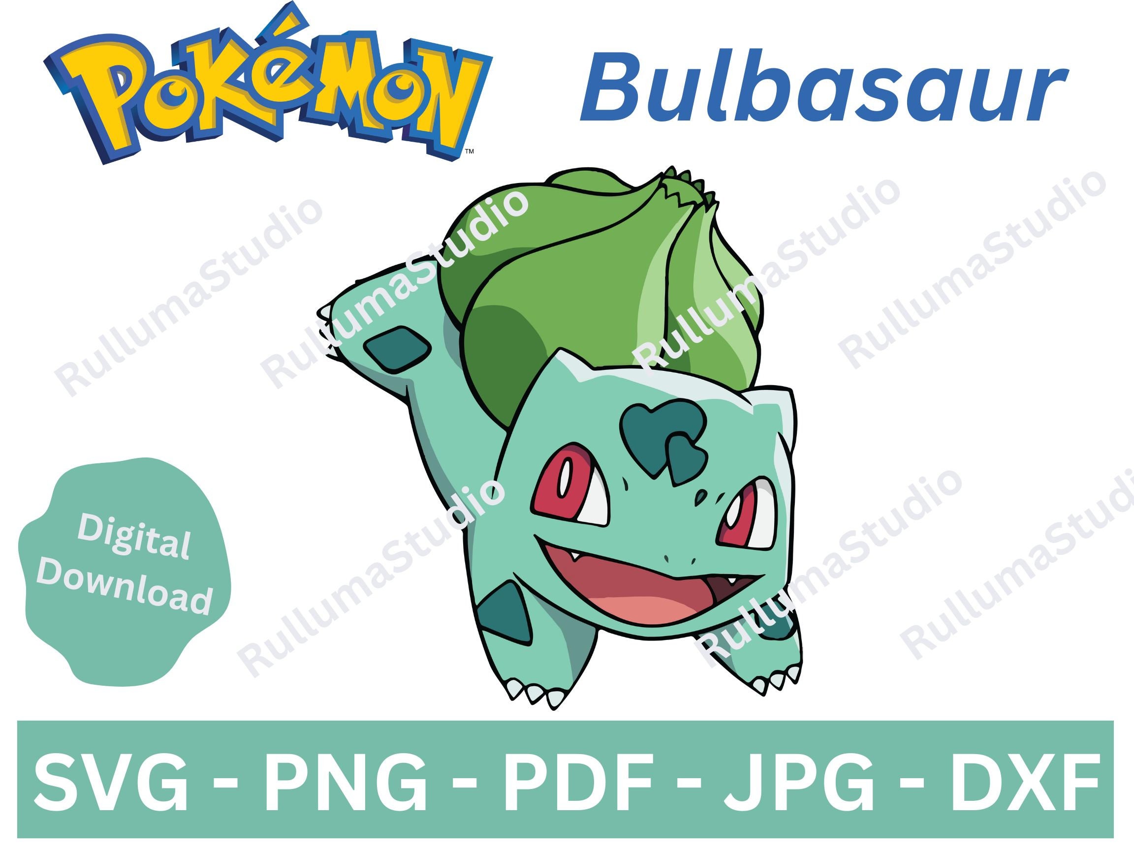 Bulbasaur SVG Digital Download - Etsy