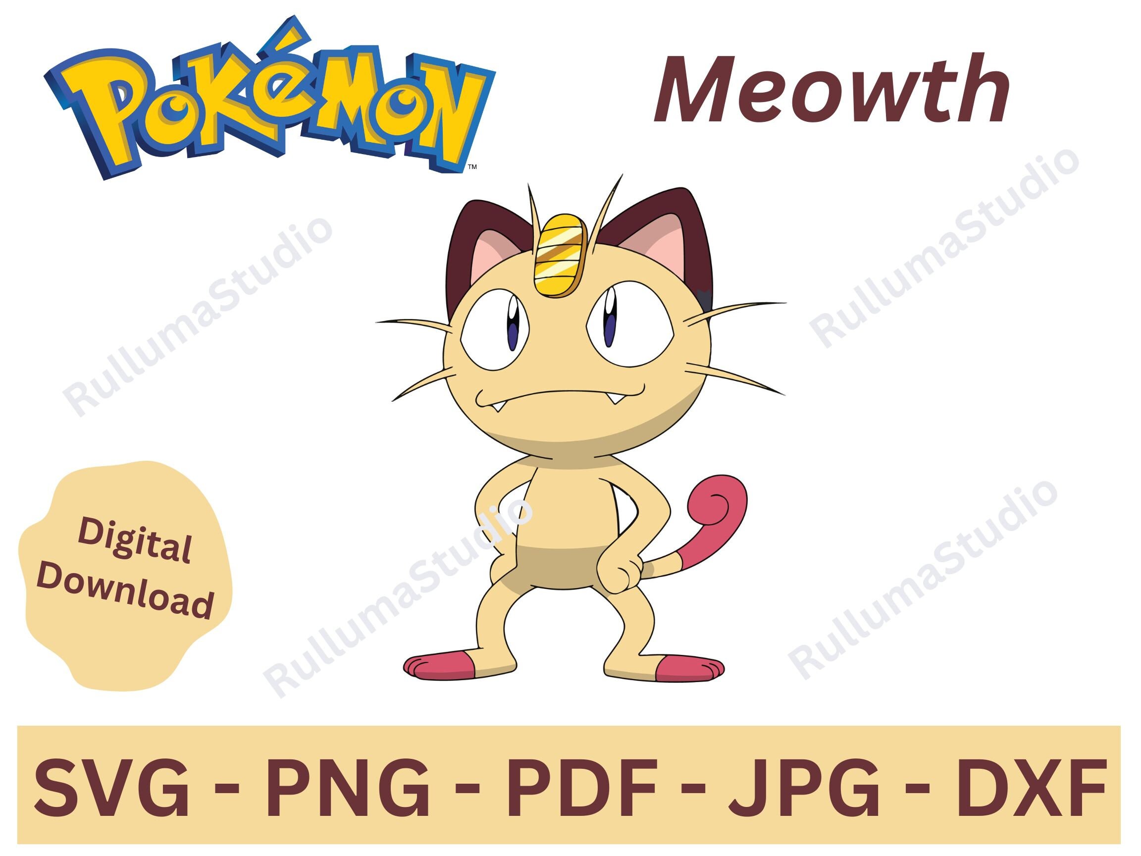 Meowth SVG Digital Download - Etsy