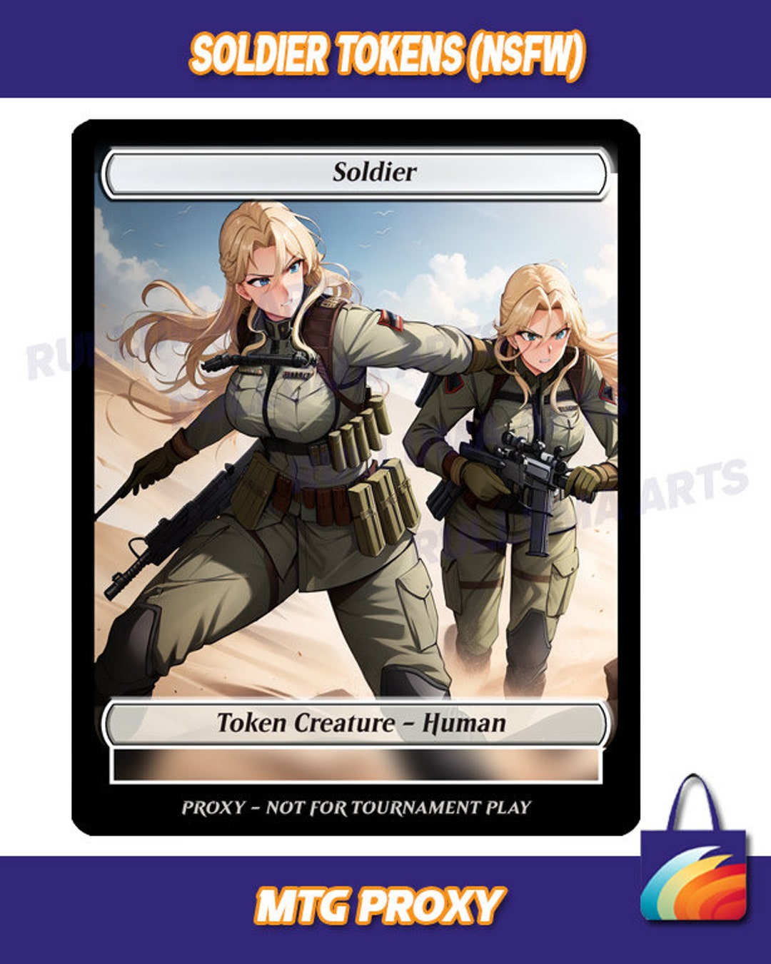 Soldier Tokens MTG Proxy Tokens NSFW Version - Etsy