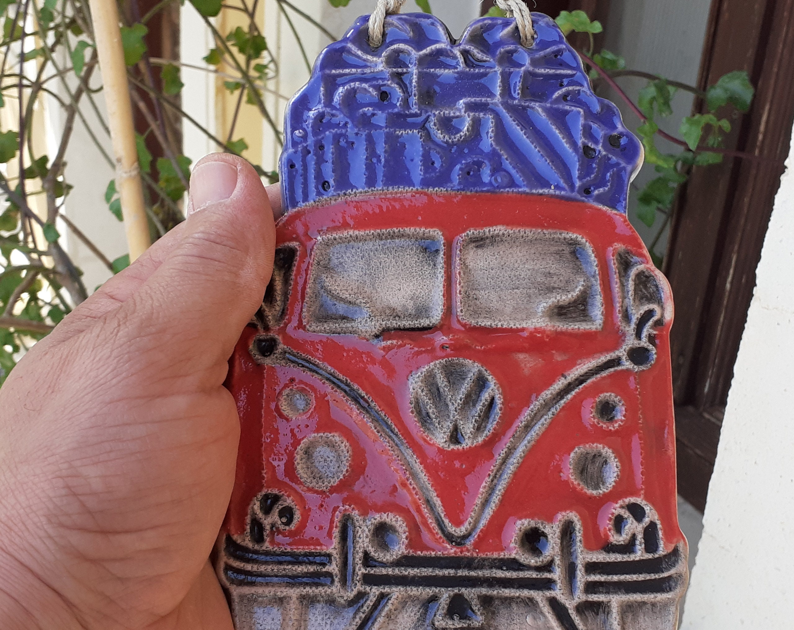 Ceramic Wall Hanging Vehicle Statuette Unpainted Pottery Bisque With ...