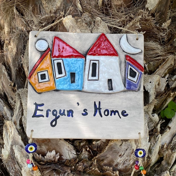Ceramic House Plaque - Etsy