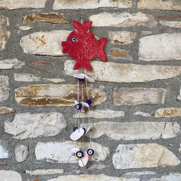 Ceramic Fish Wind Chime - Etsy