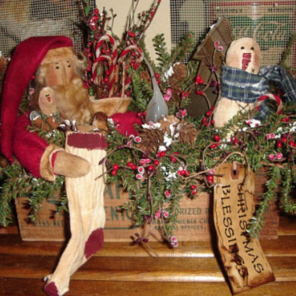 Primitive Santa Doll Patterns - Etsy