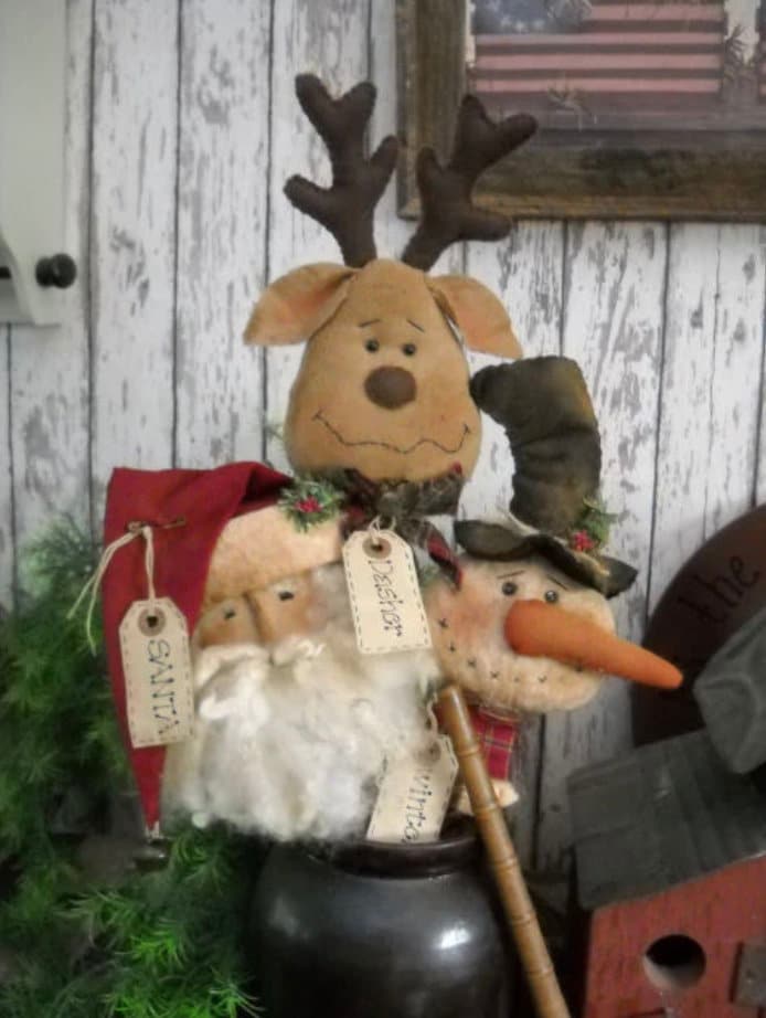 Reindeer Snowman and Santa Bobbins - Instant Download - PDF - E Pattern ...