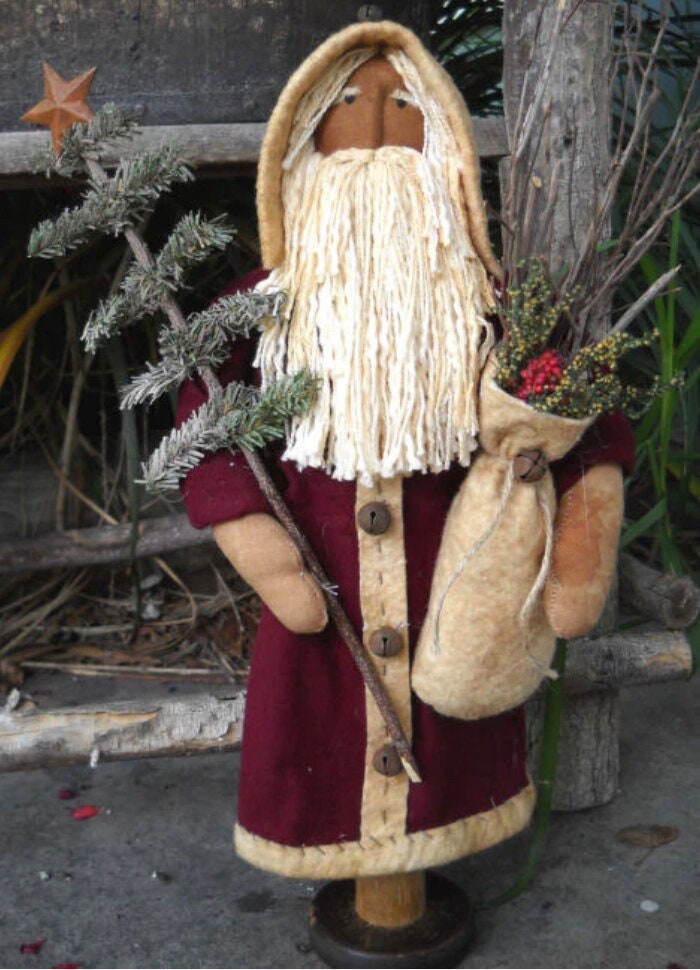 Santa Make Do Doll - Instant Download - PDF - E Pattern - Doll Folkart Pattern - Primitive - Etsy