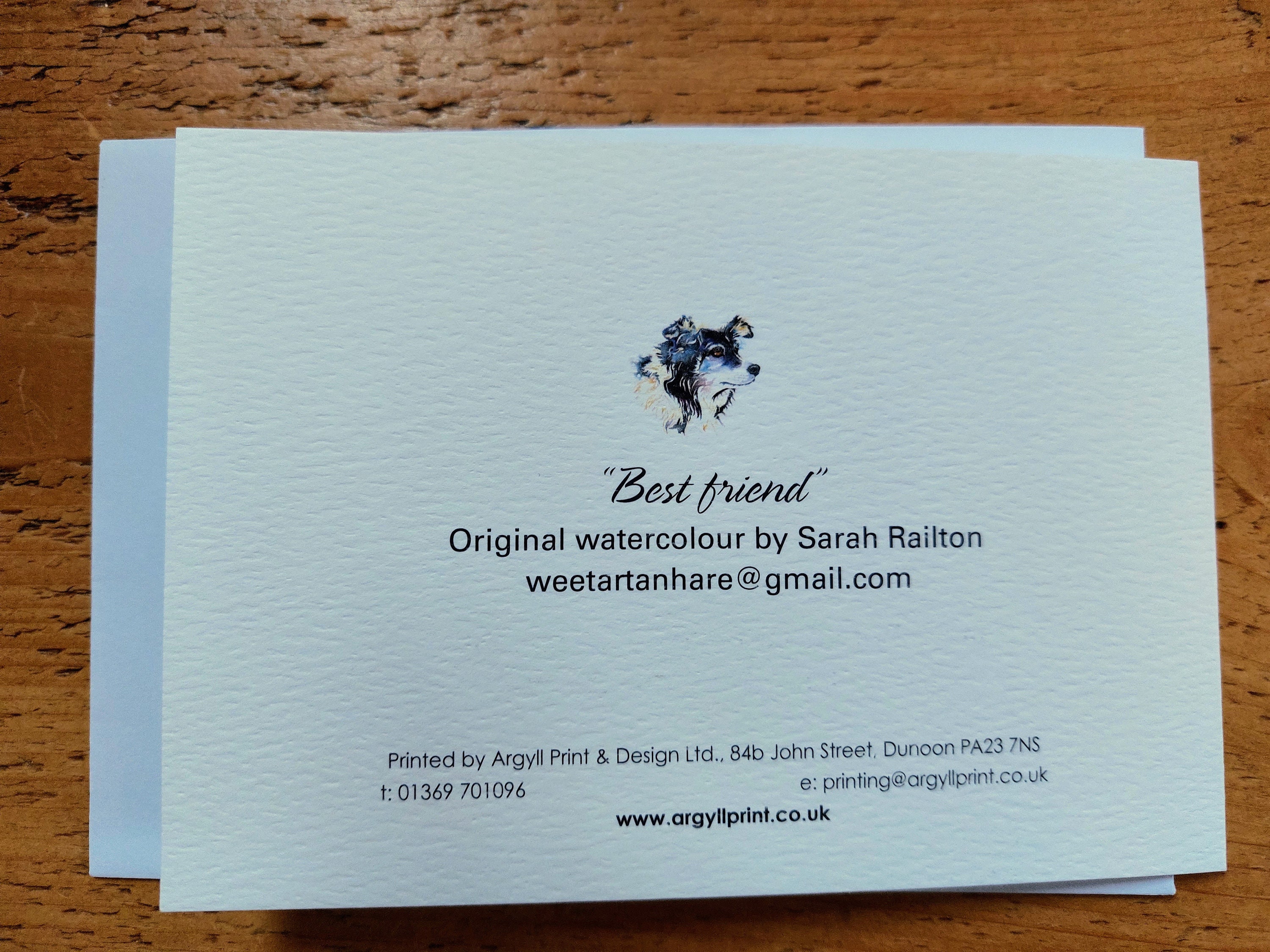 Blank Notelet(s) With Envelope(s). Welsh Border Collie Dog Puppy (pack ...