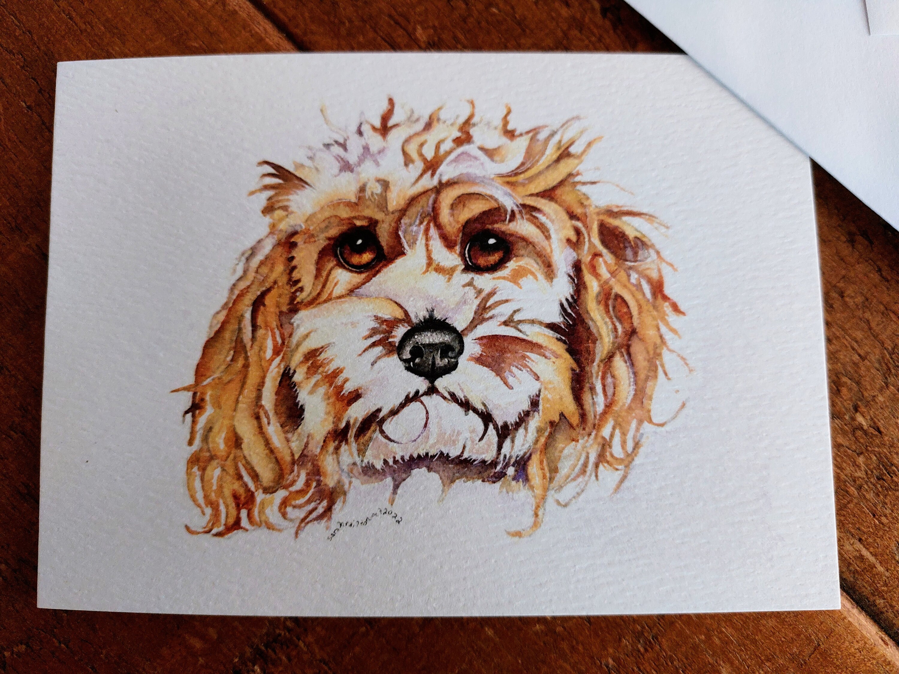 Blank Notelets With Envelopes. Cockapoo Puppy Dog pack of 4 - Etsy UK