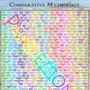 PRINTABLE Comparative Mythology Poster 18x24 Mythological Research ...