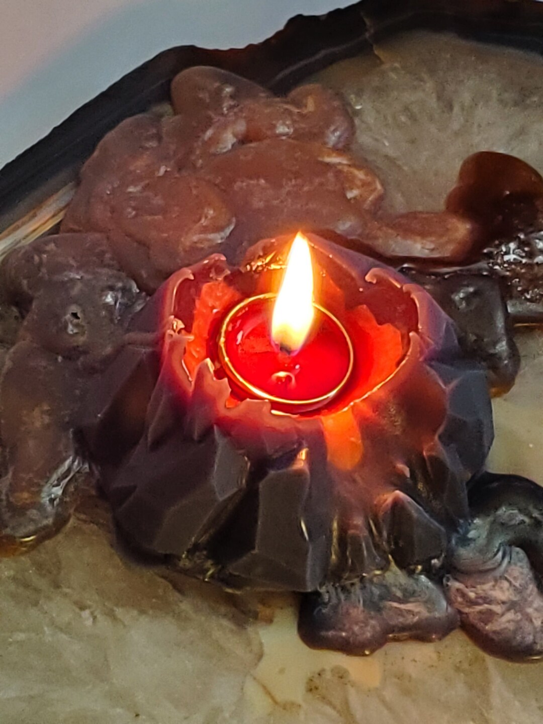 Mount Doom Erupting Volcano Candle With HIDDEN RING | LOTR Fantasy ...