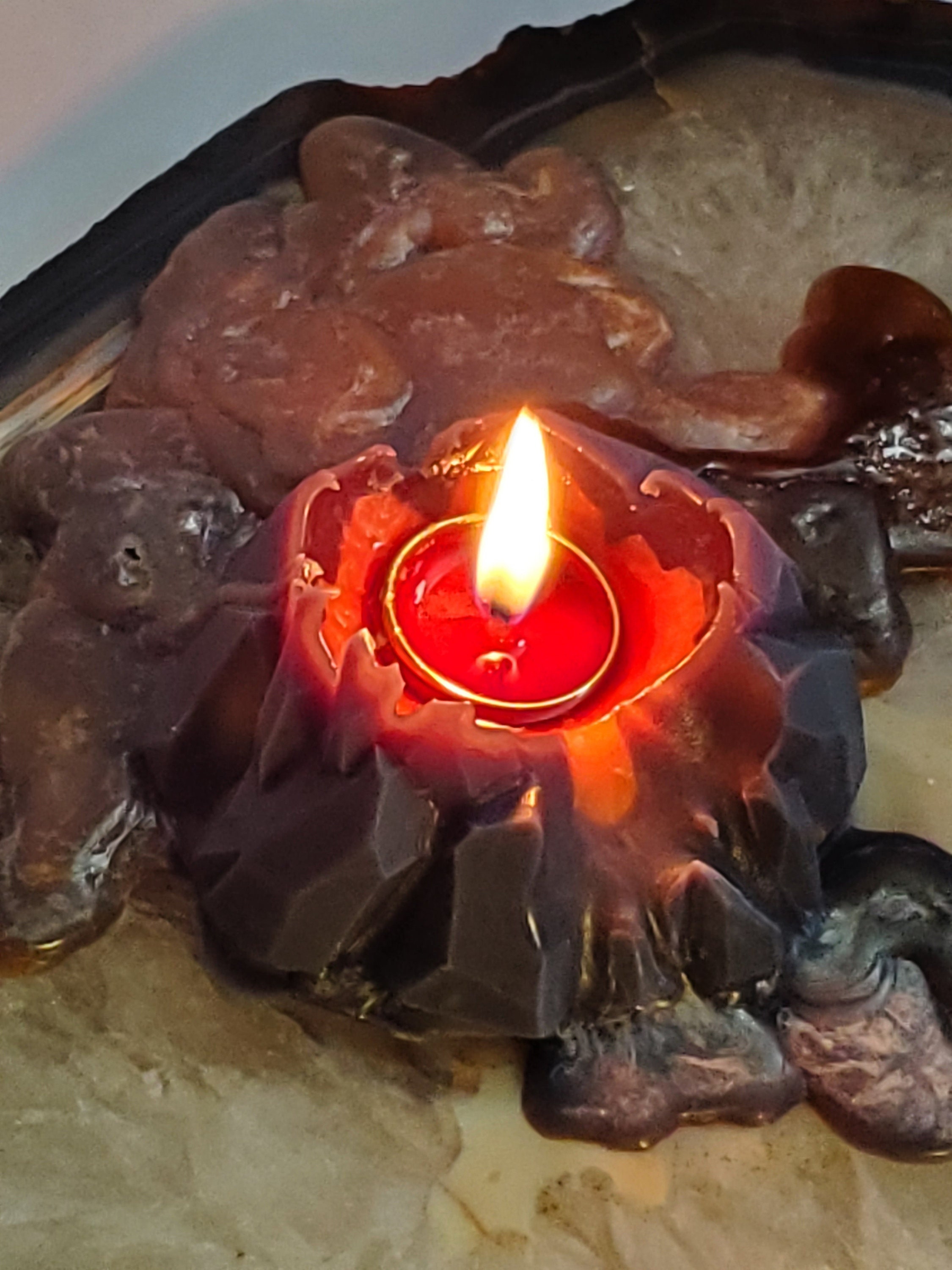 Mount Doom Erupting Volcano Candle WITH RING Lord of the Rings Organic ...