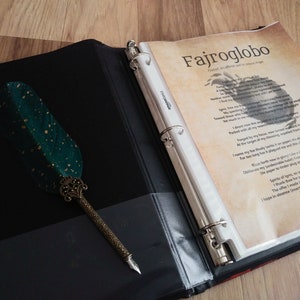 DIY Spellbook Project | Craft Magic Tome of Fire From a 3 Ring Binder ...