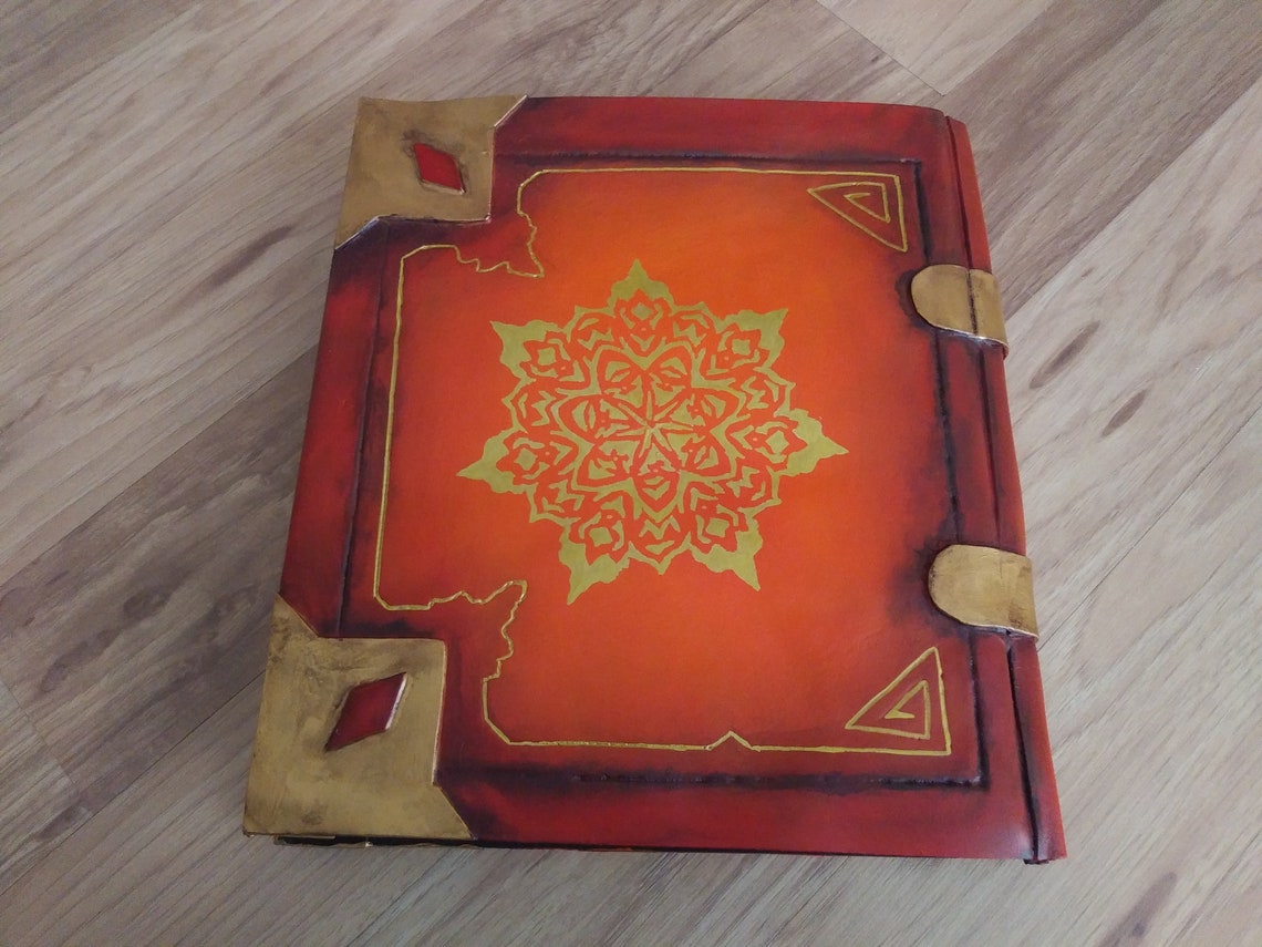 DIY Spellbook Project | Craft Magic Tome of Fire From a 3 Ring Binder ...