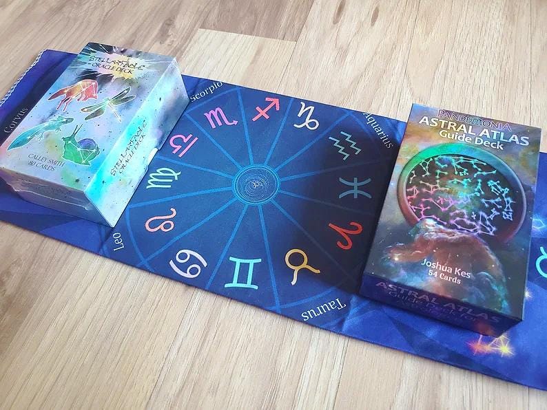 Astrology COMBO = Astral Atlas + Stellar Fable + Zodiac Tarot Cloth ...