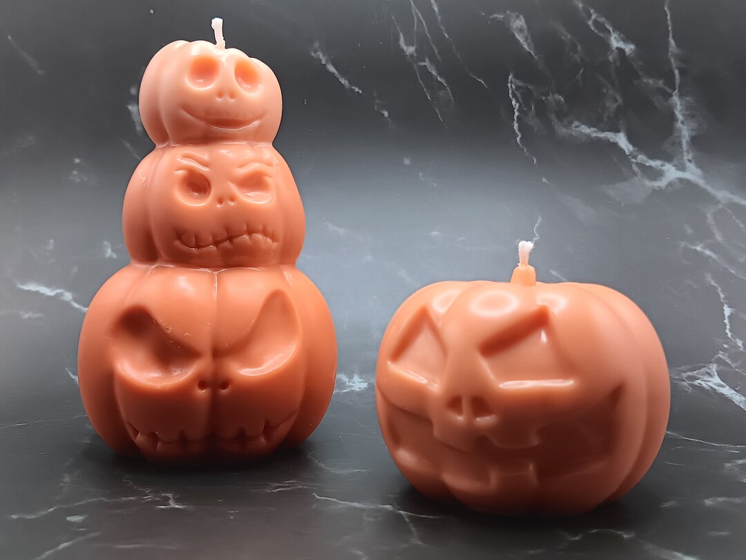 Jack O Lantern Stack Pumpkin Spice Fall Scented Candle Organic Soy Wax ...