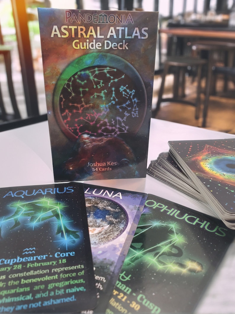 Astral Atlas Astrology Study Deck of 54 Oracle Cards With a Booklet - Etsy