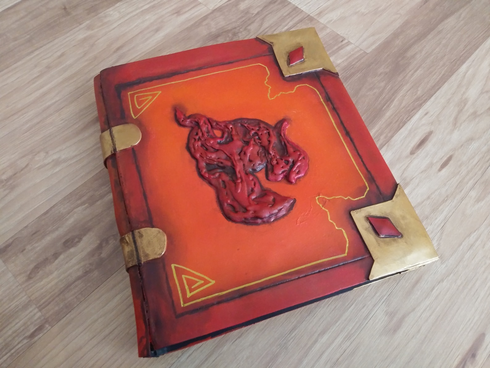 DIY Spellbook Project | Craft Magic Tome of Fire From a 3 Ring Binder ...