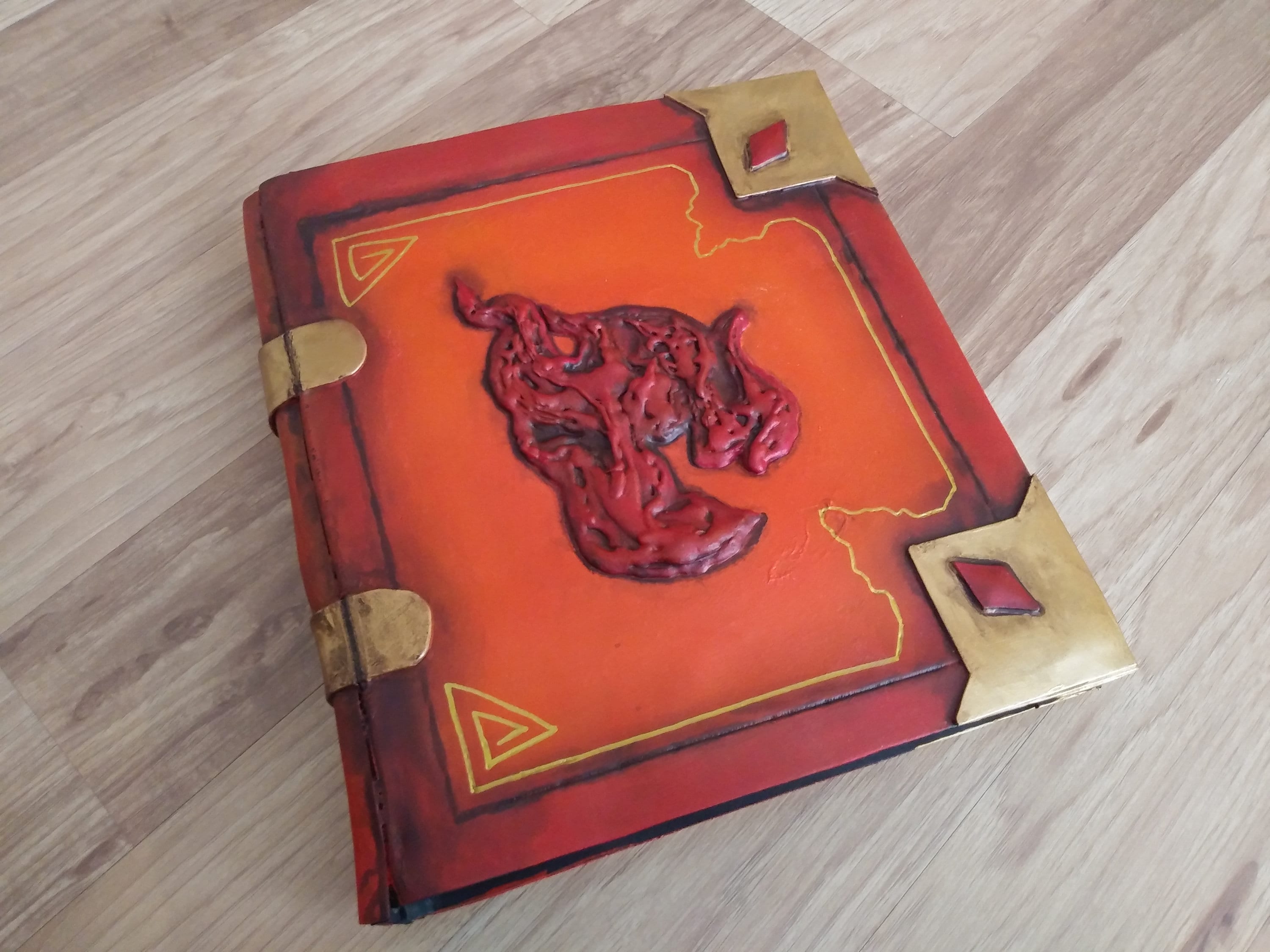 DIY Spellbook Project | Craft Magic Tome of Fire From a 3 Ring Binder ...