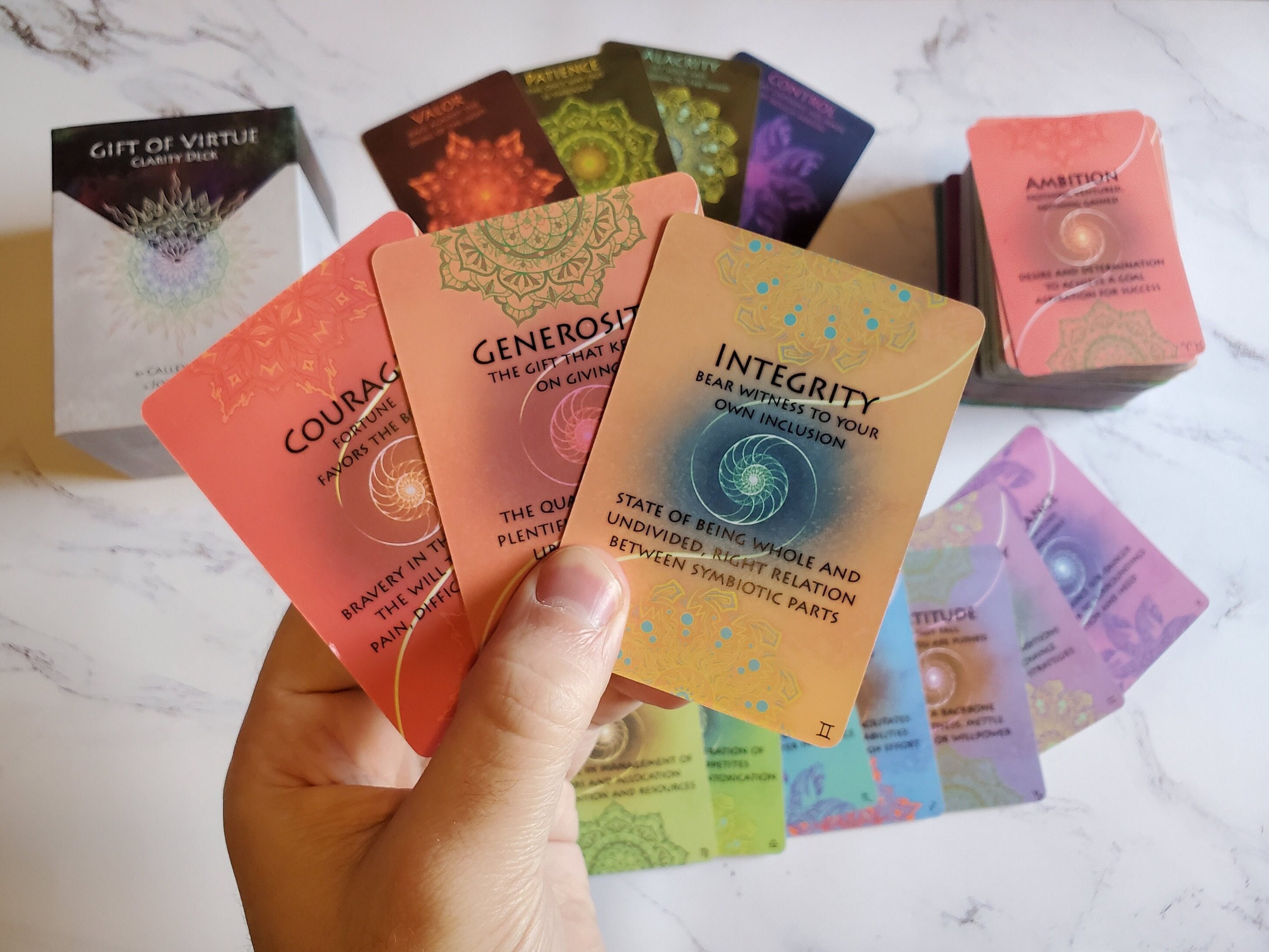Gift of Virtue Clarity Oracle Deck | 148 Zodiac Astrology Tarot Cards ...