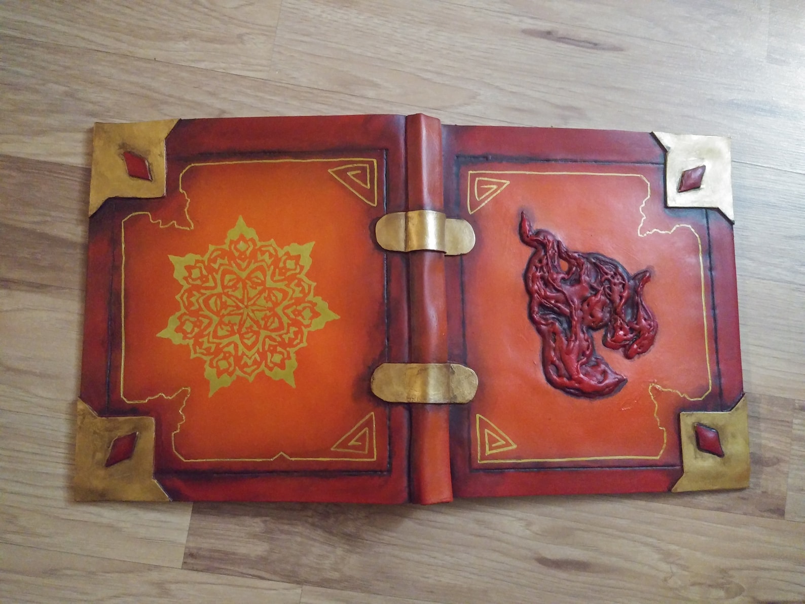 DIY Spellbook Project | Craft Magic Tome of Fire From a 3 Ring Binder ...