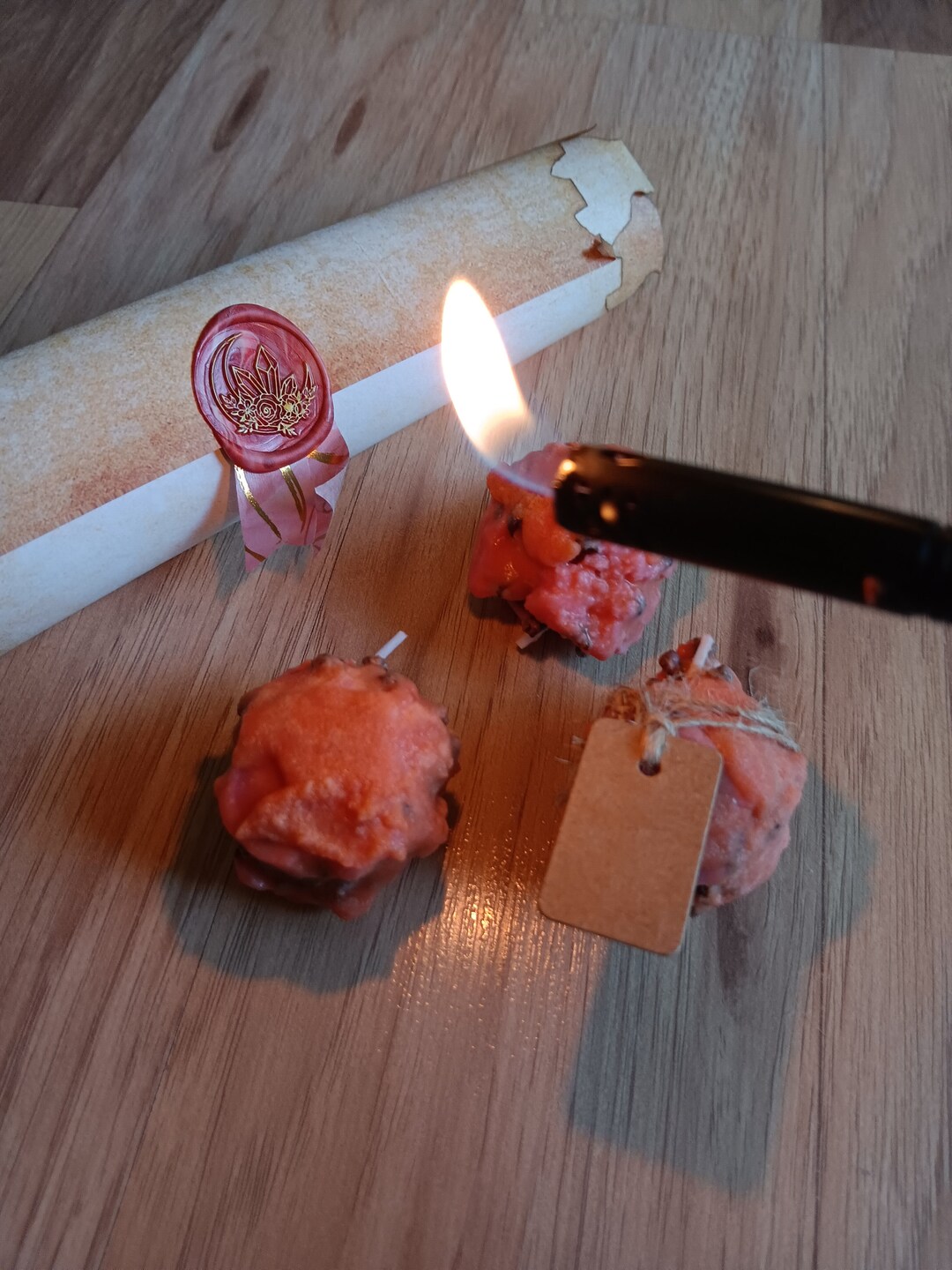 Fireball Spell Organic Soywax Pinecone Fire Starters Set of 3 Charges ...