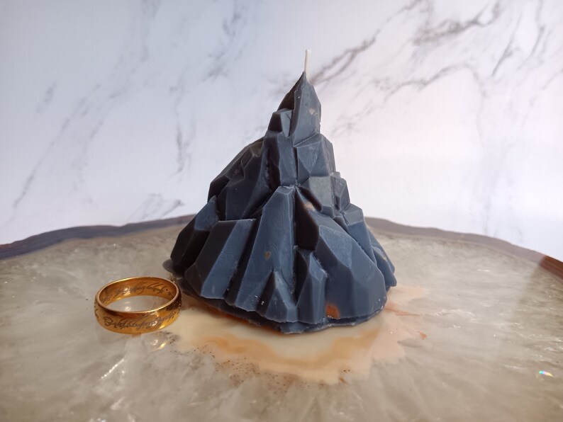 Mount Doom Erupting Volcano Candle WITH RING Lord of the Rings Organic ...