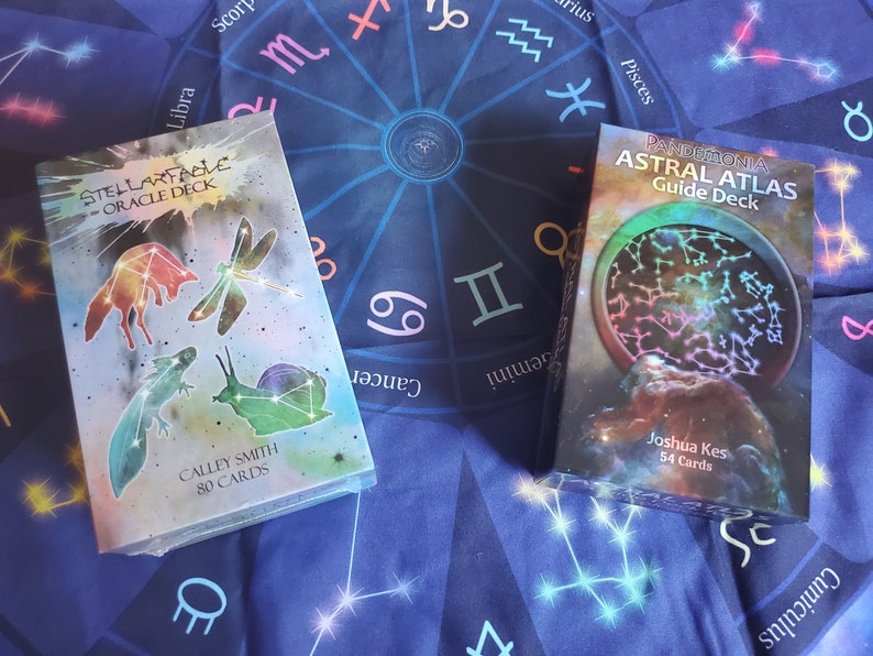Astrology COMBO = Astral Atlas + Stellar Fable + Zodiac Tarot Cloth ...
