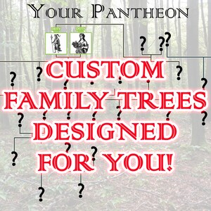 CUSTOM PRINTABLE Pantheon Family Tree Poster 11x8.5 Mythology Research ...
