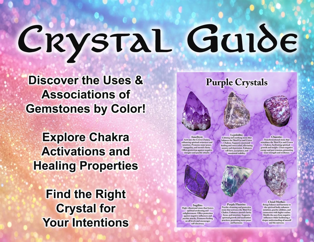 PRINTABLE Crystal Guide | Study Reference Sheet to Learn Gemstone ...