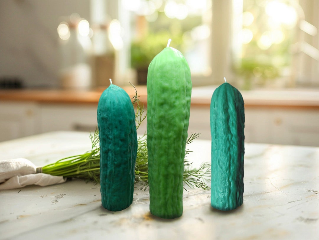 Dill Pickle Candle Fresh Cucumber Herb Scented Candle Realistic Fake ...