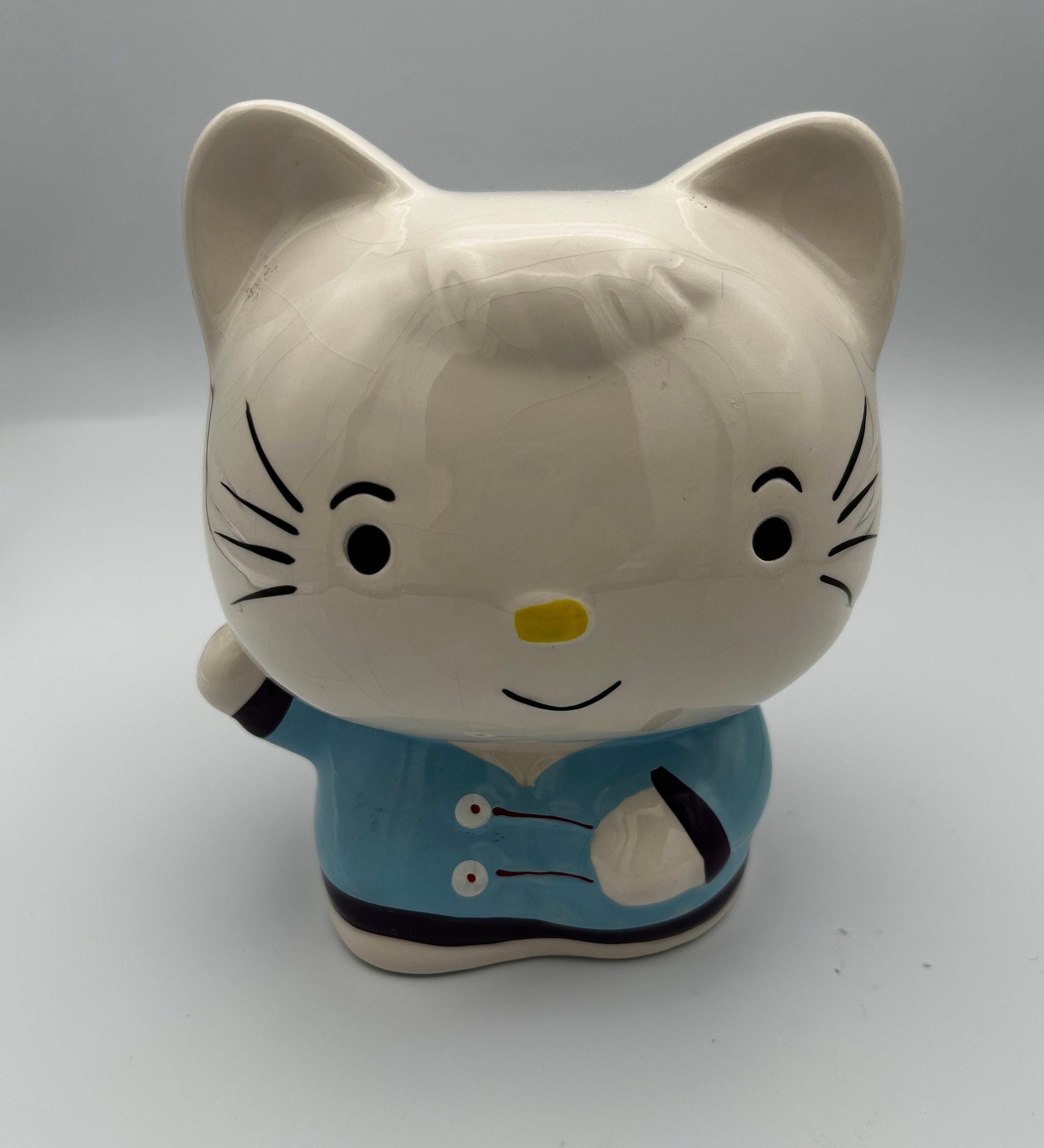 Vintage Dear Daniel Hello Kitty Coin Bank in Aqua Button - Etsy