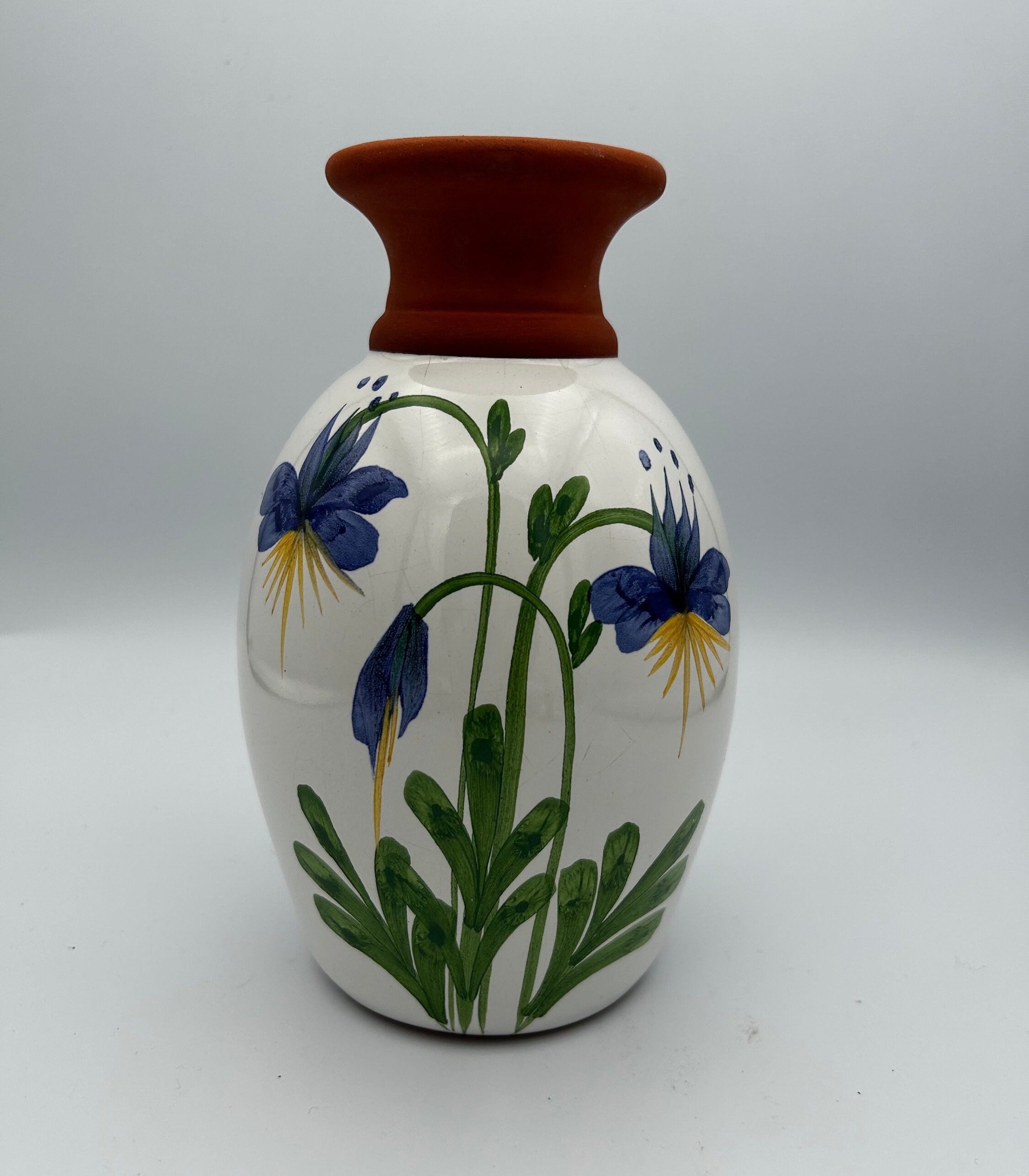 Emerson Creek Art Pottery 1991 Bedford, Virginia, Hand Painted Floral ...